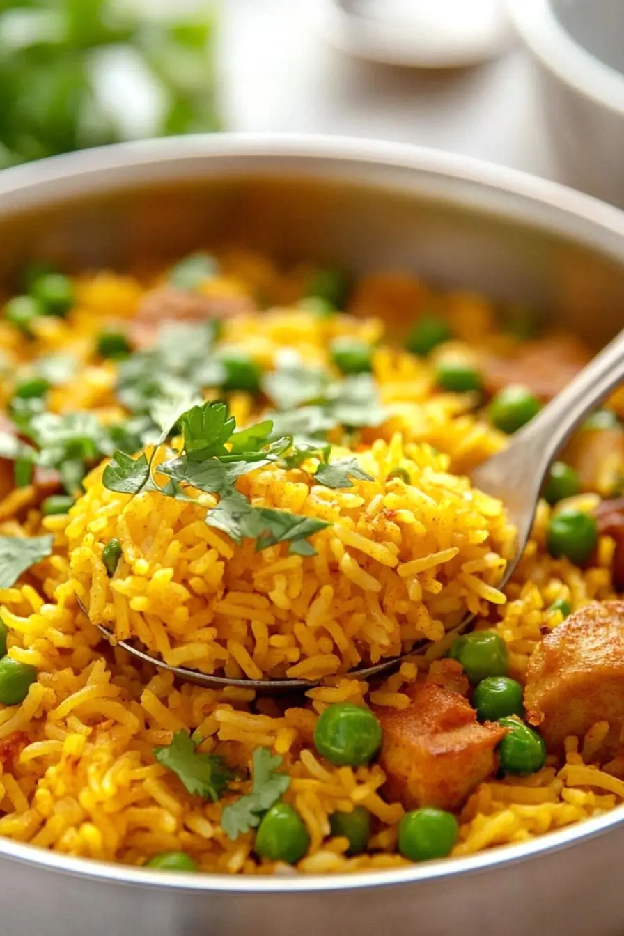 Healthy One Pot Yellow Rice and Chicken