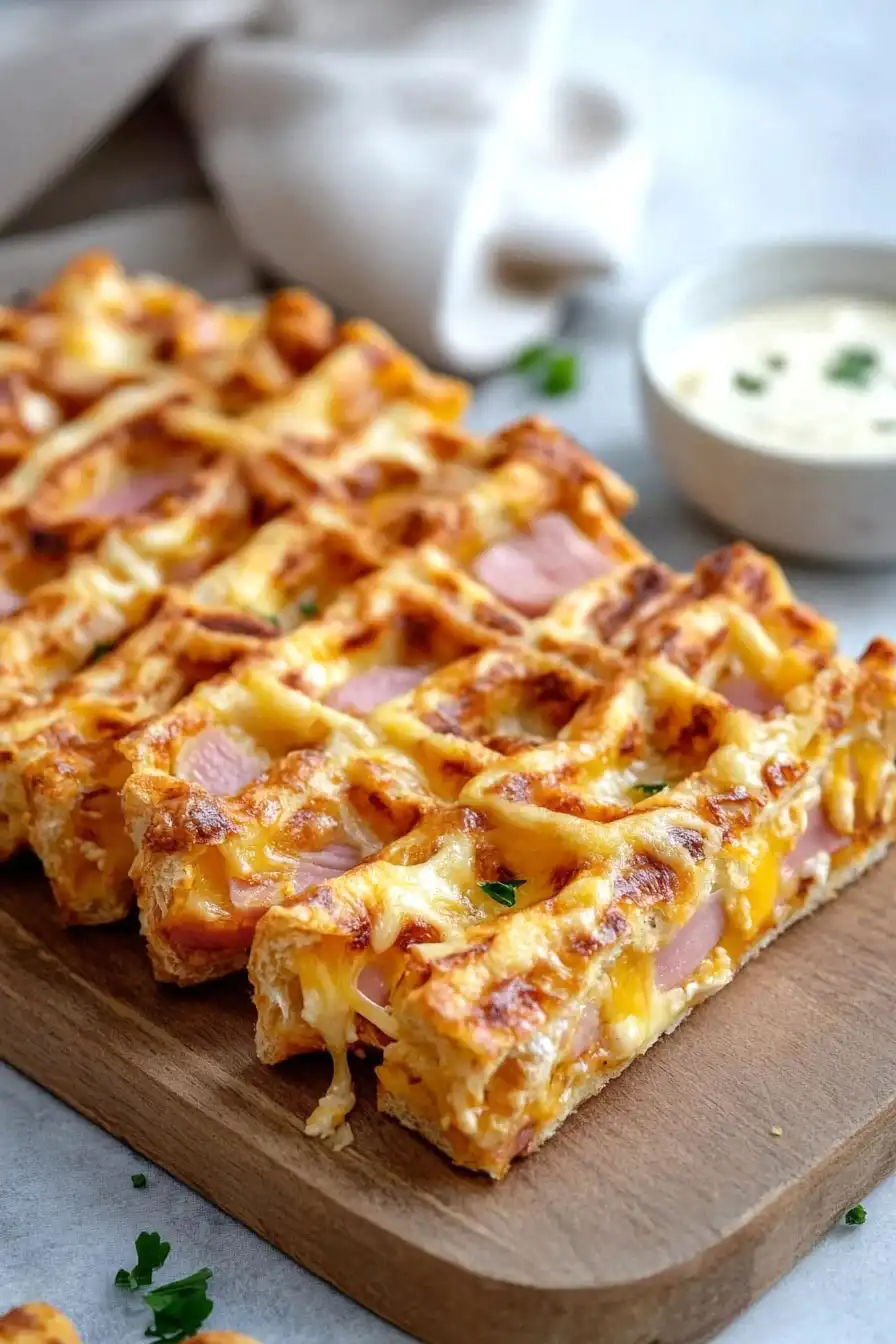 Crunchy Ham and Cheese Chaffles
