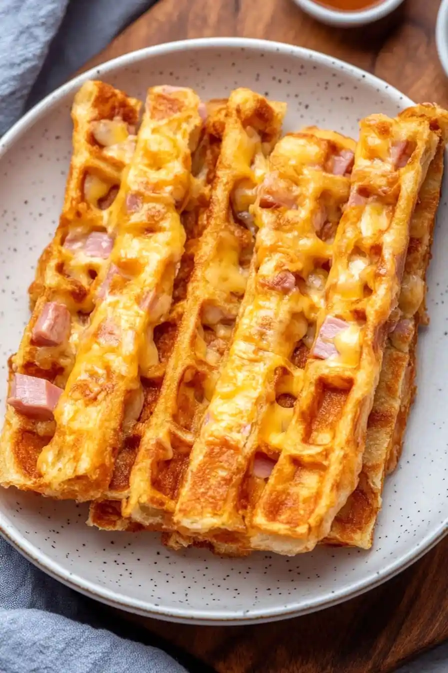 Crunchy Ham and Cheese Chaffles