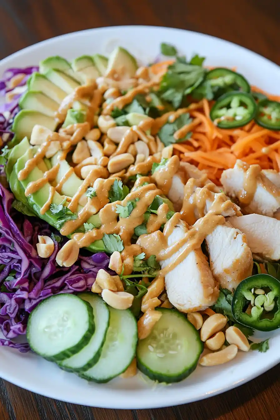 Delicious Chicken Spring Roll Salad