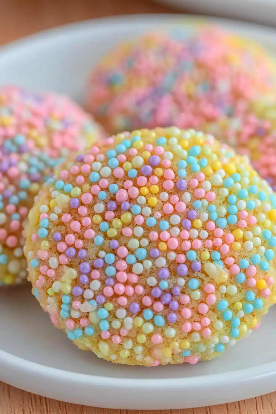 Delicious Easter Egg Sprinkle Cookies