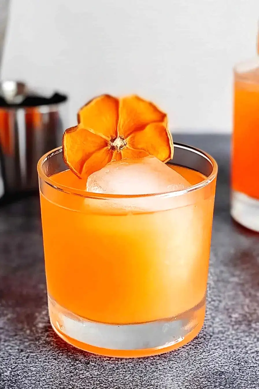 Unique Persimmon Cocktail