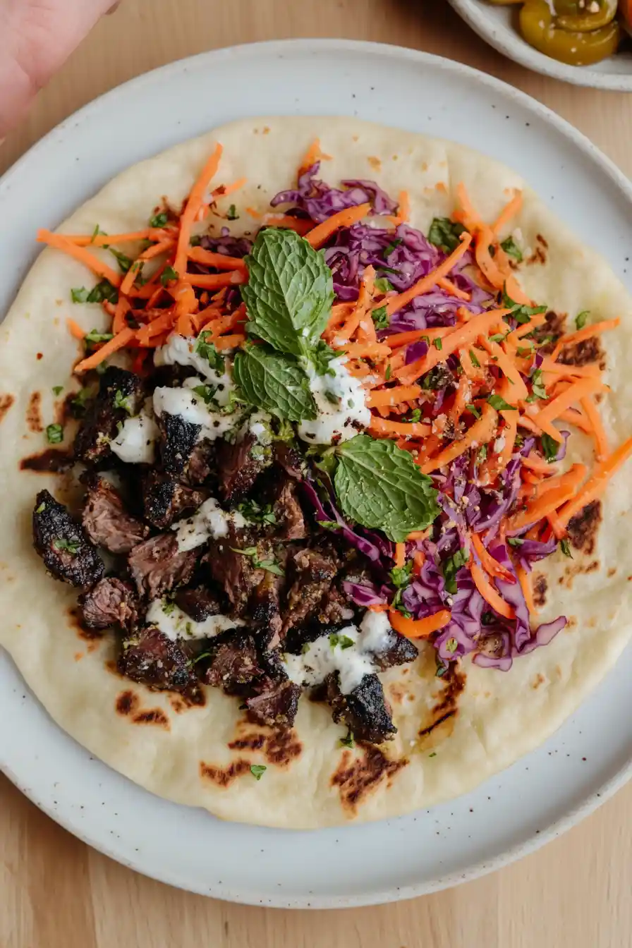 Savory Roast Lamb Flatbread