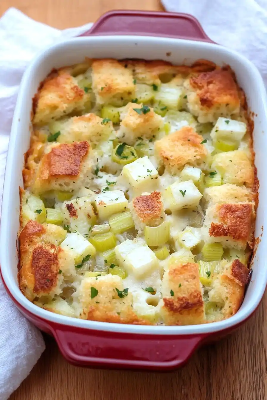 Best Leek Bread Pudding