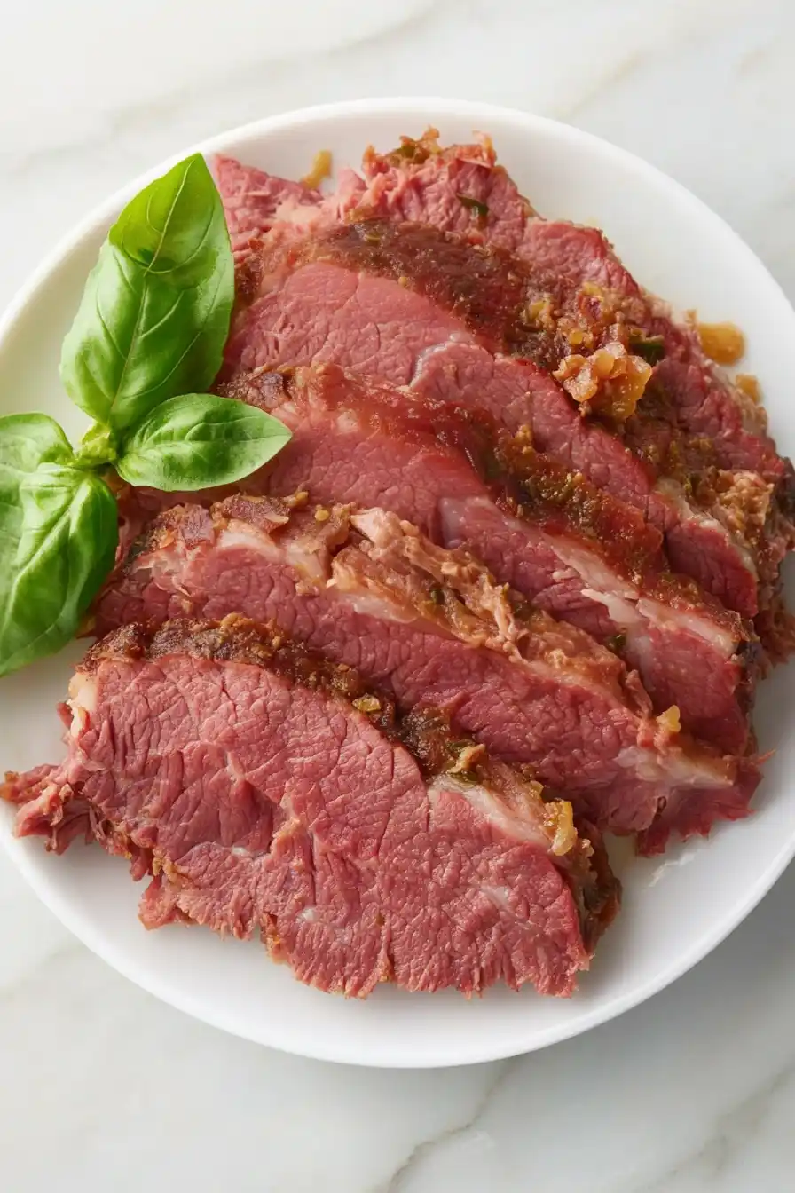Tasty Corned Beef with Apple Juice