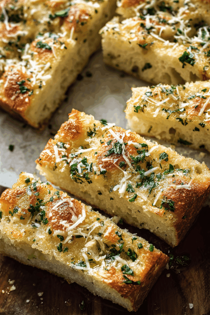 Classic Garlic Bread Focaccia