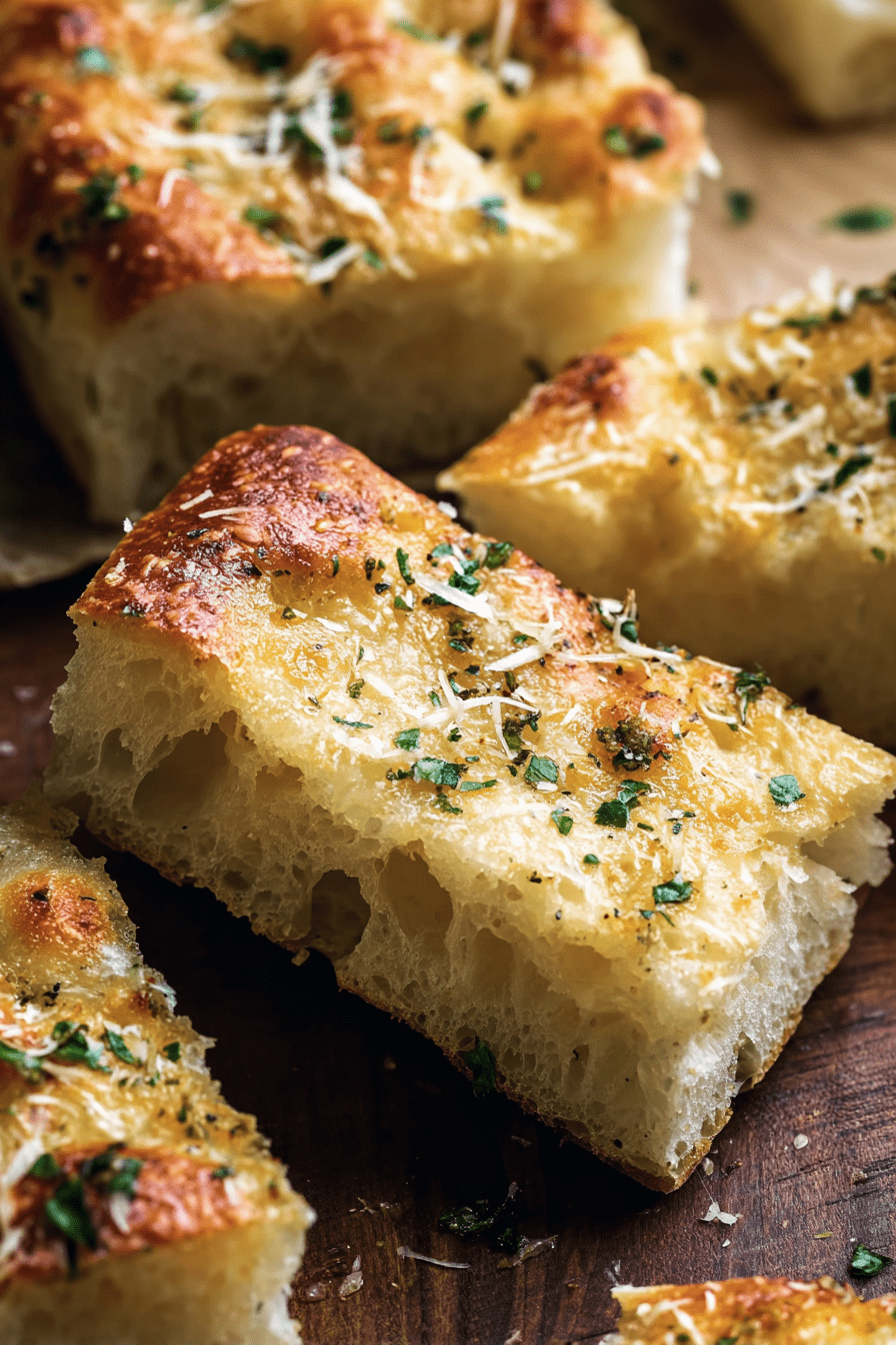 Classic Garlic Bread Focaccia