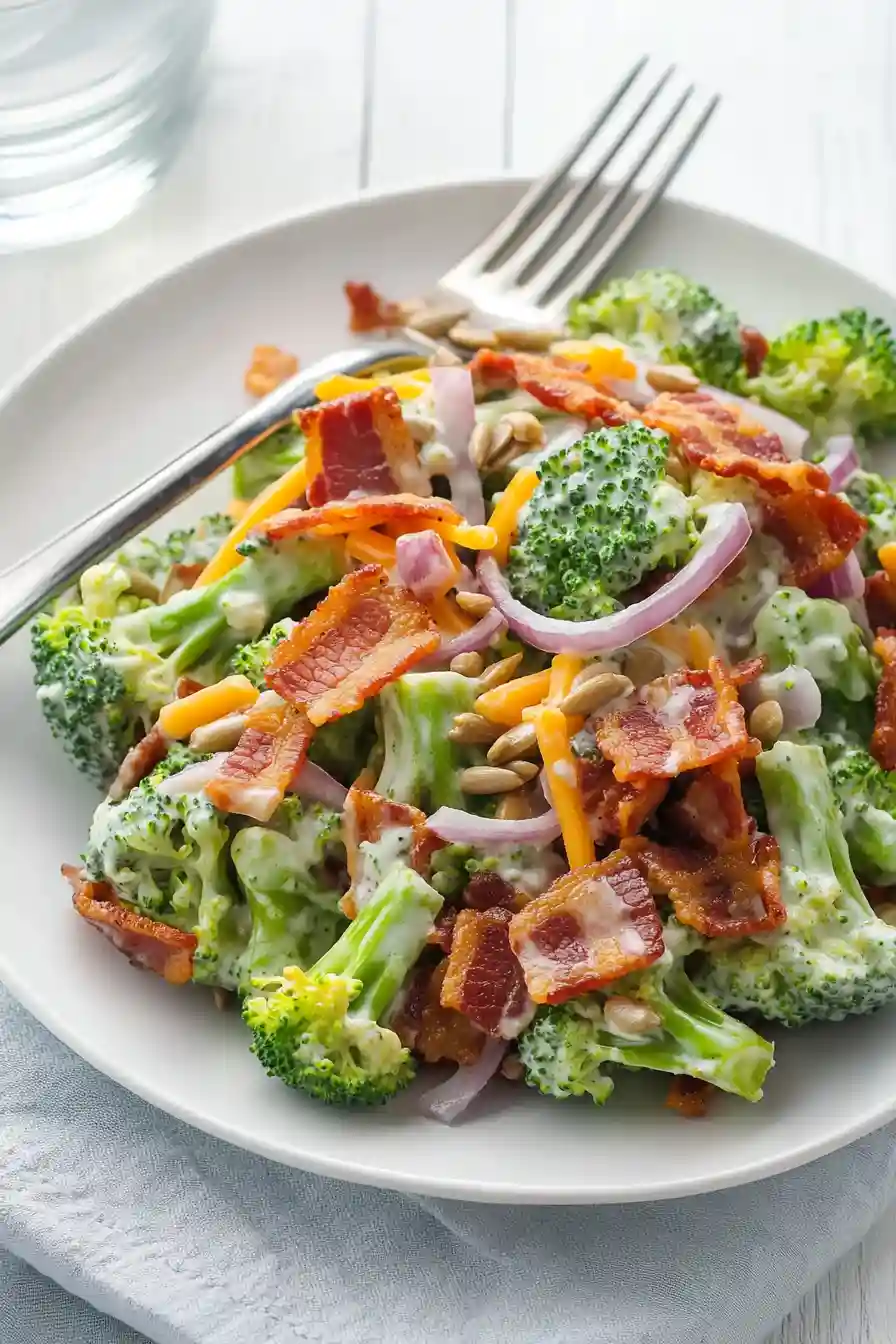 Juicy Broccoli Salad with Bacon Jam