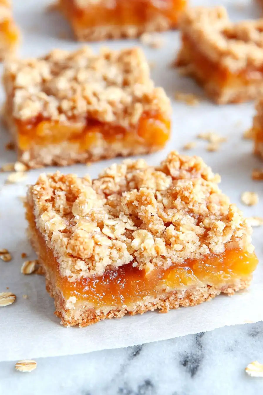 Fluffy Apricot Crisp Bars