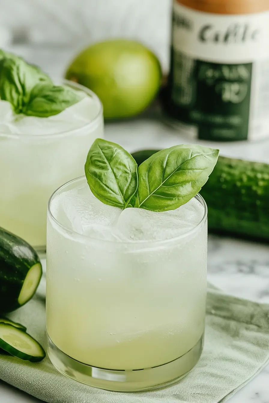 Zesty Cucumber Basil Lime Gimlet