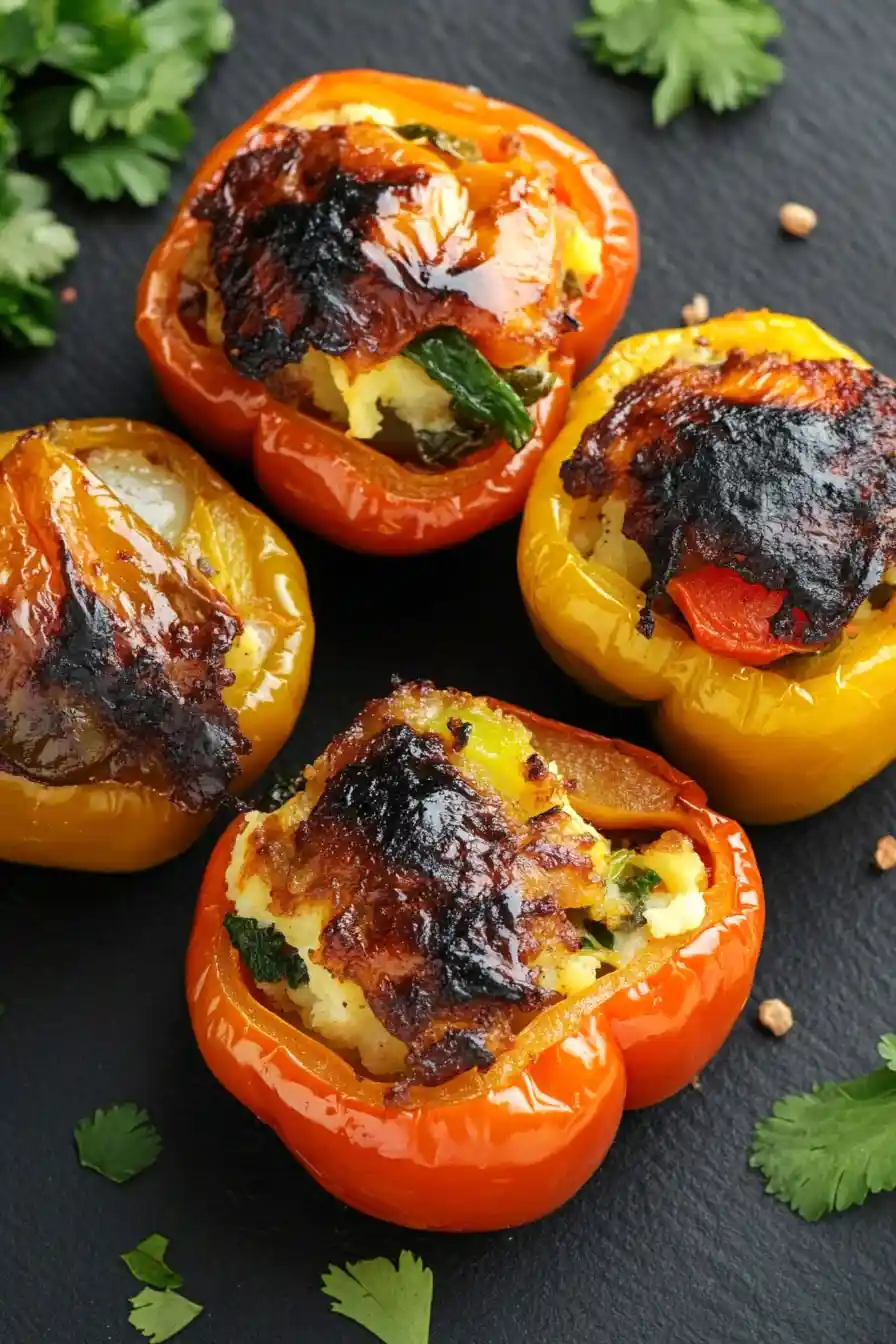 Savory Indian Stuffed Bell Peppers