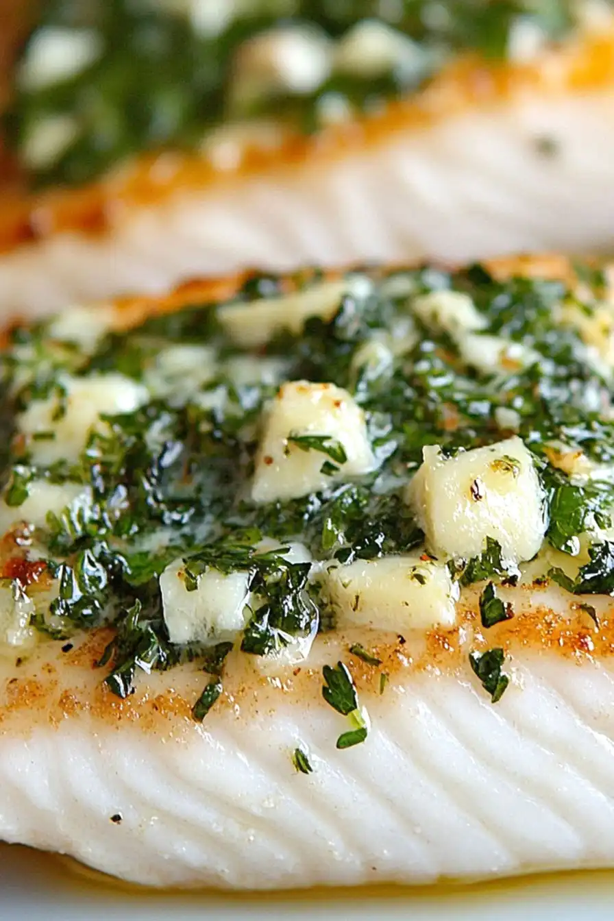 Simple Halibut with Herbed Butter