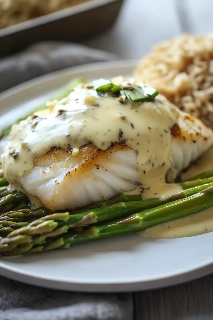 Quick Halibut Oscar
