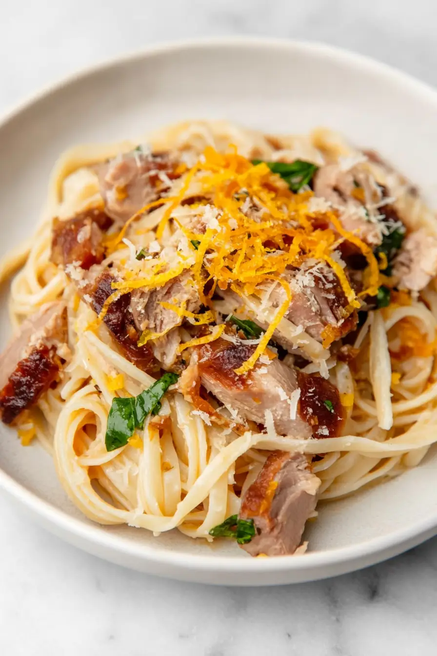Savory Pasta with Roasted Duck