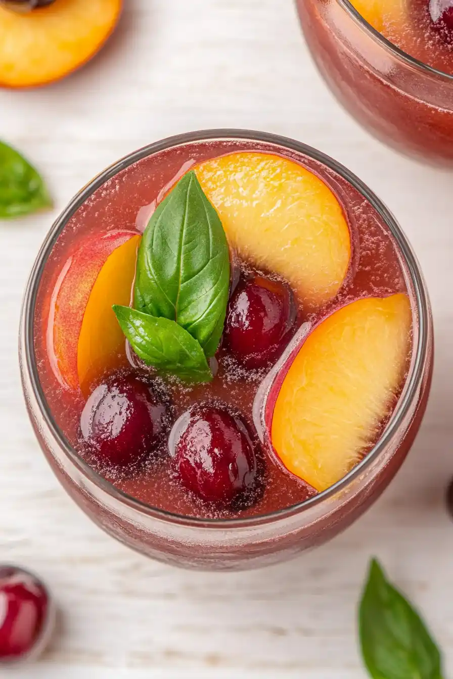 Refreshing Peach Cherry Sangria