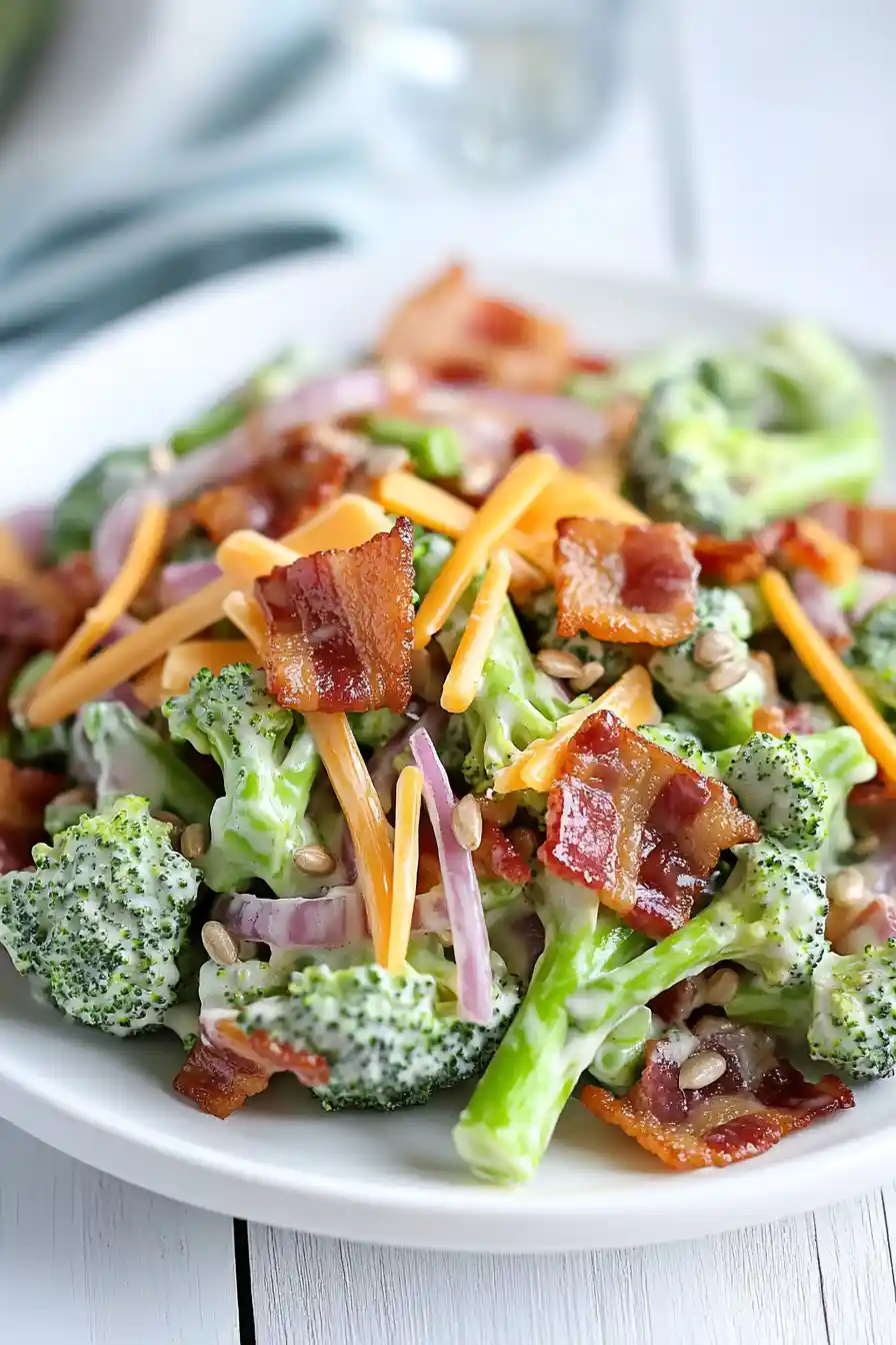 Juicy Broccoli Salad with Bacon Jam
