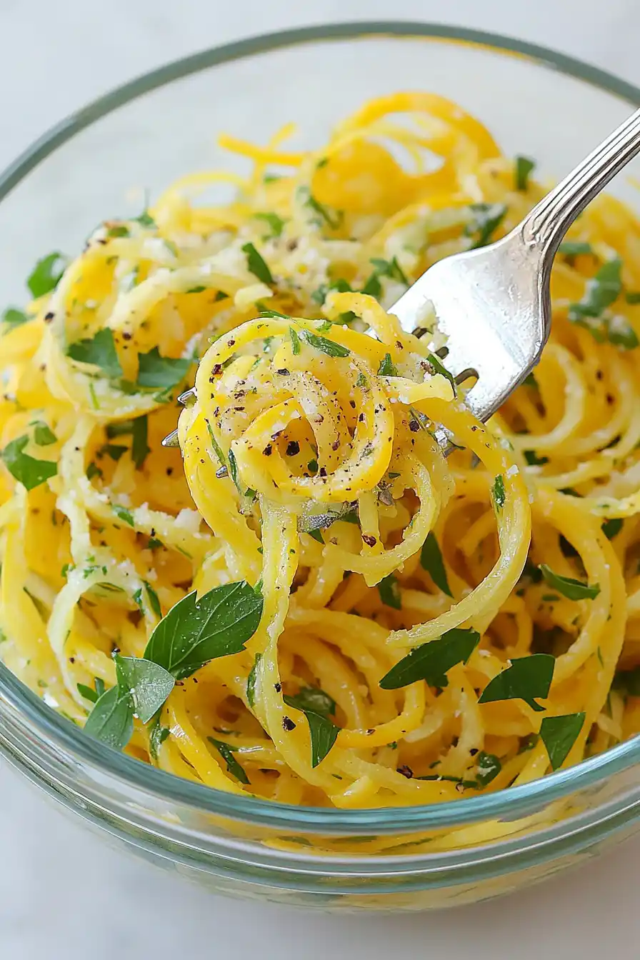 Low Calorie Yellow Squash Noodles