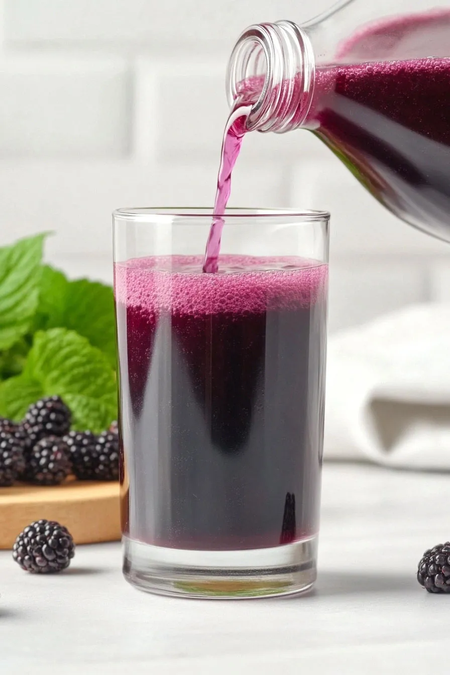 Fresh and Tasty Mulberry Juice