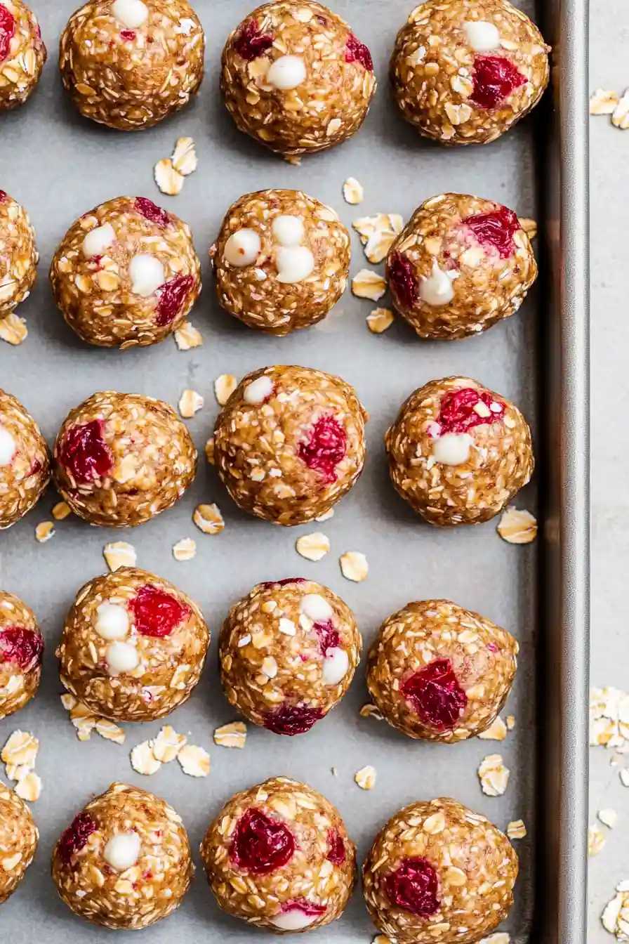 No-Bake Raspberry Protein Balls