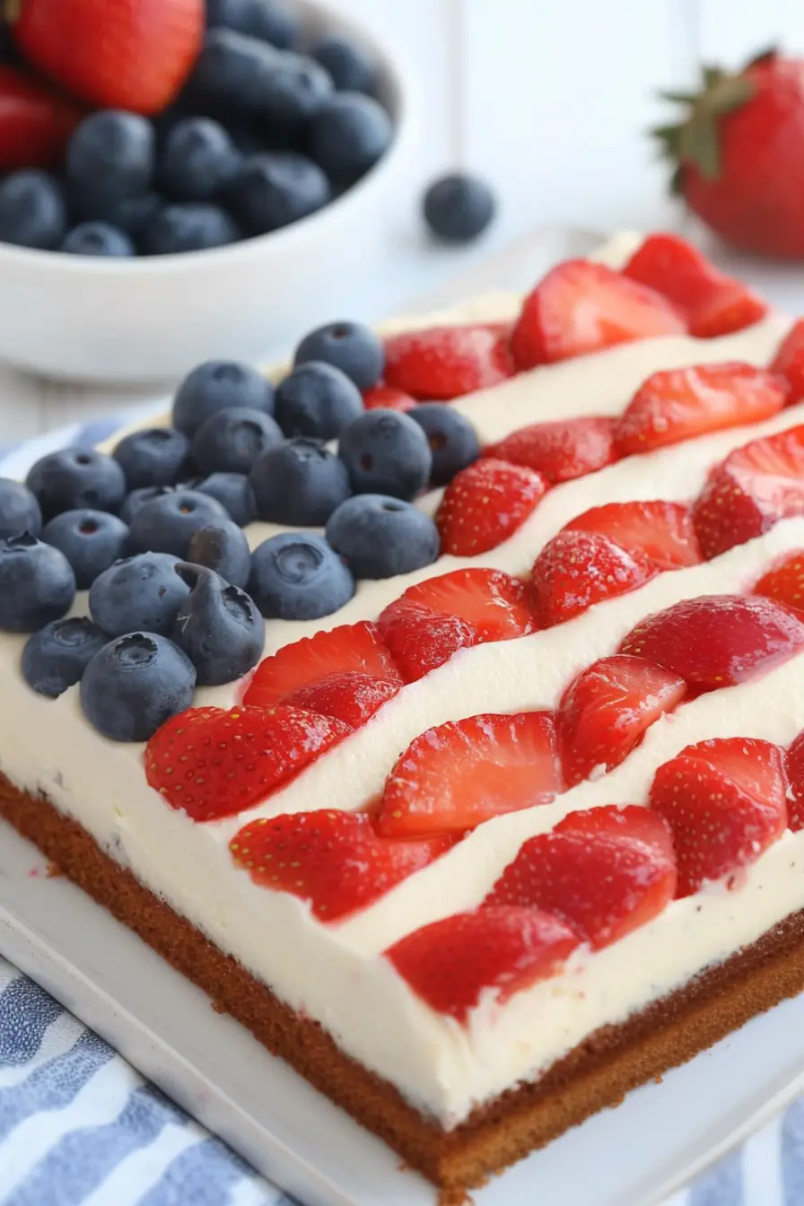 Patriotic American Flag Cake