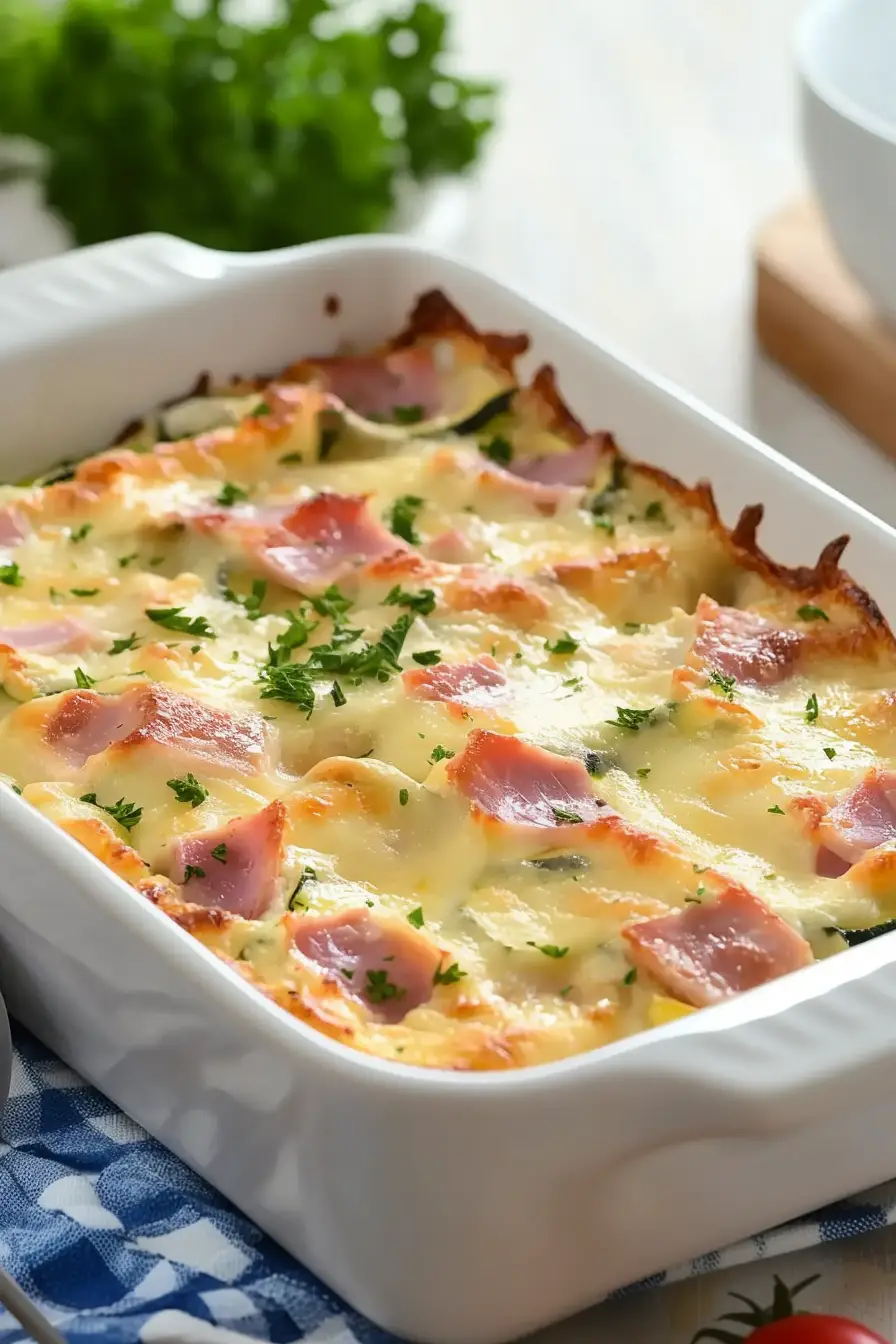 Low Carb Zucchini Ham Lasagna