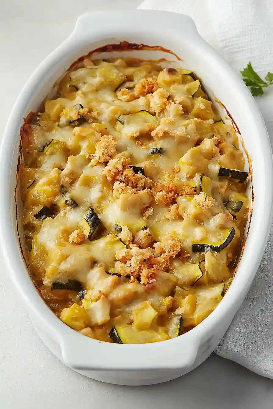 Savory Slow Cooked Zucchini Casserole