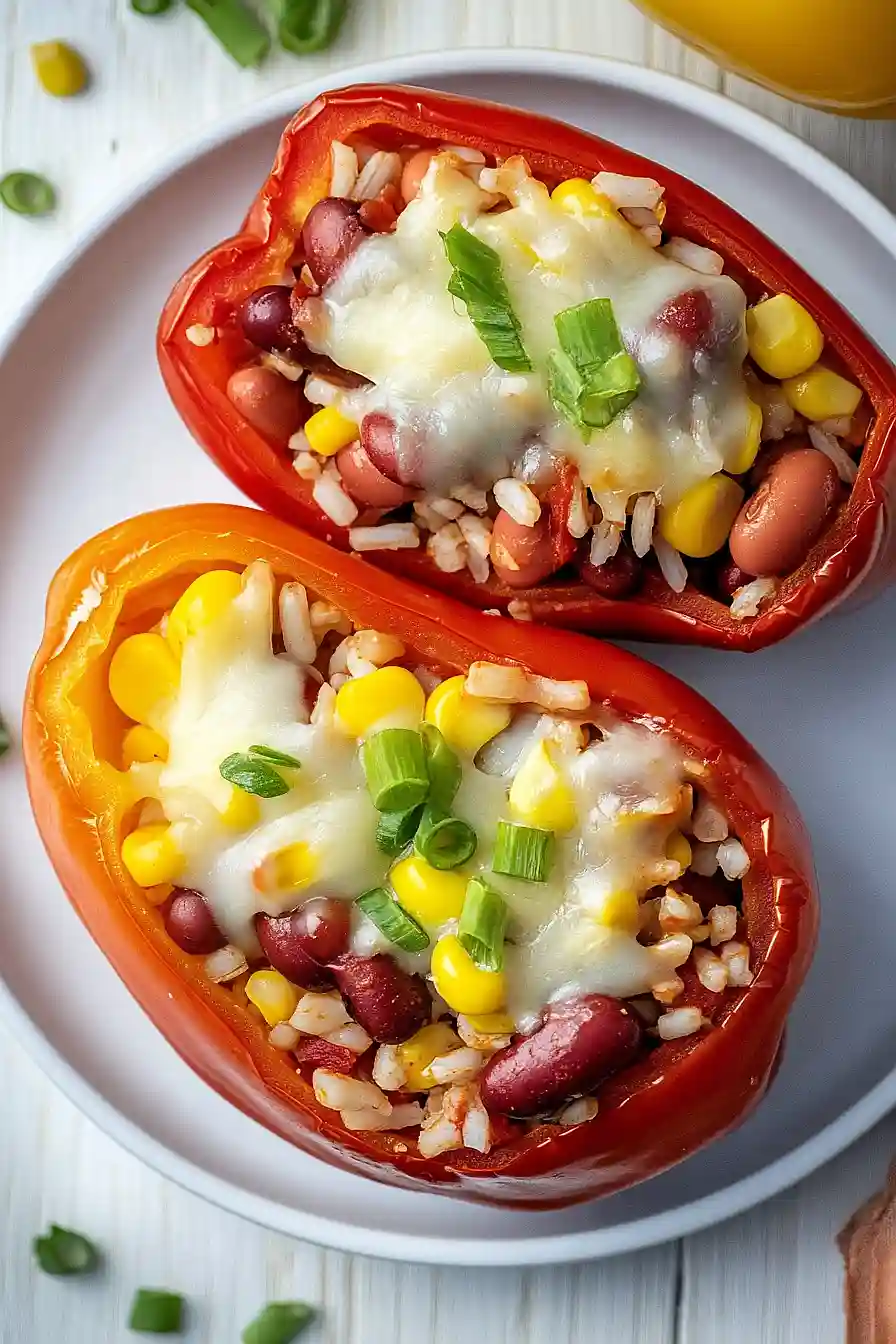 30-Minute Microwave Stuffed Bell Peppers