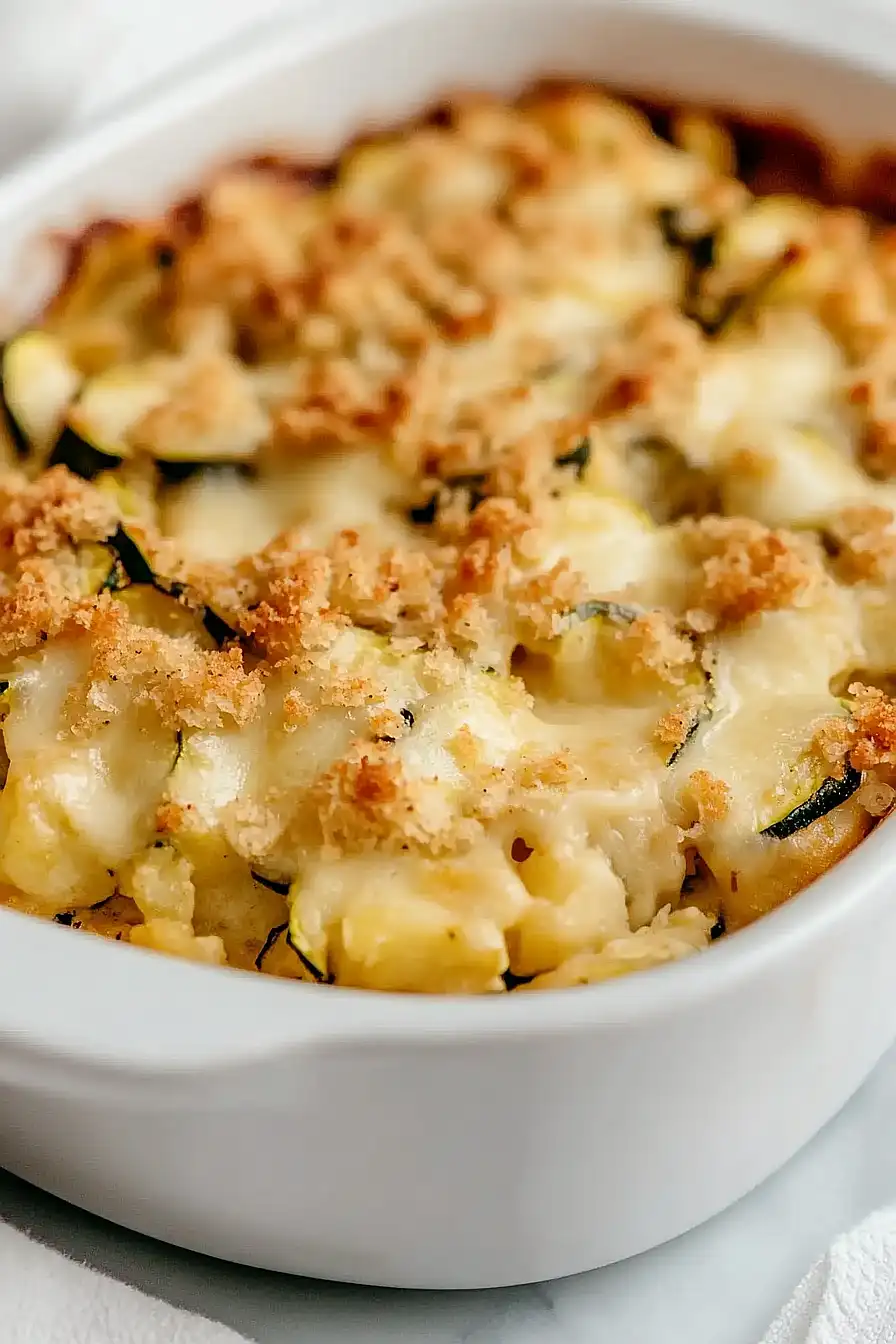 Savory Slow Cooked Zucchini Casserole