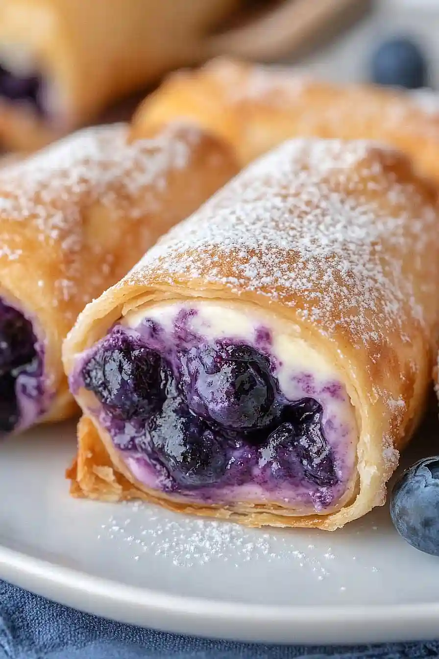 Tasty Blueberry Egg Rolls