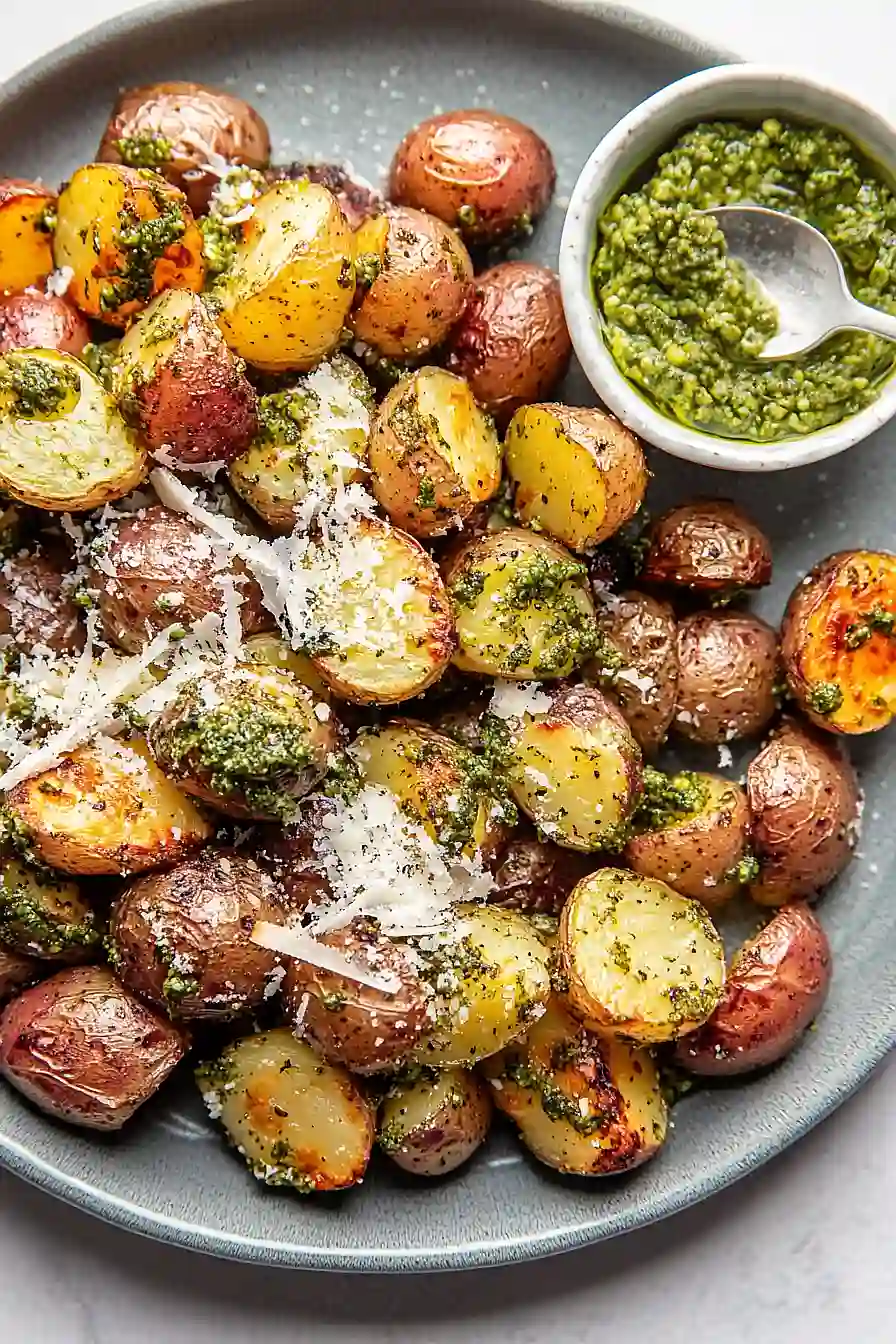 Quick Pesto Potatoes