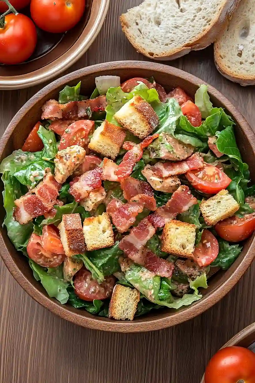Fresh BLT Salad with Tomato Powder