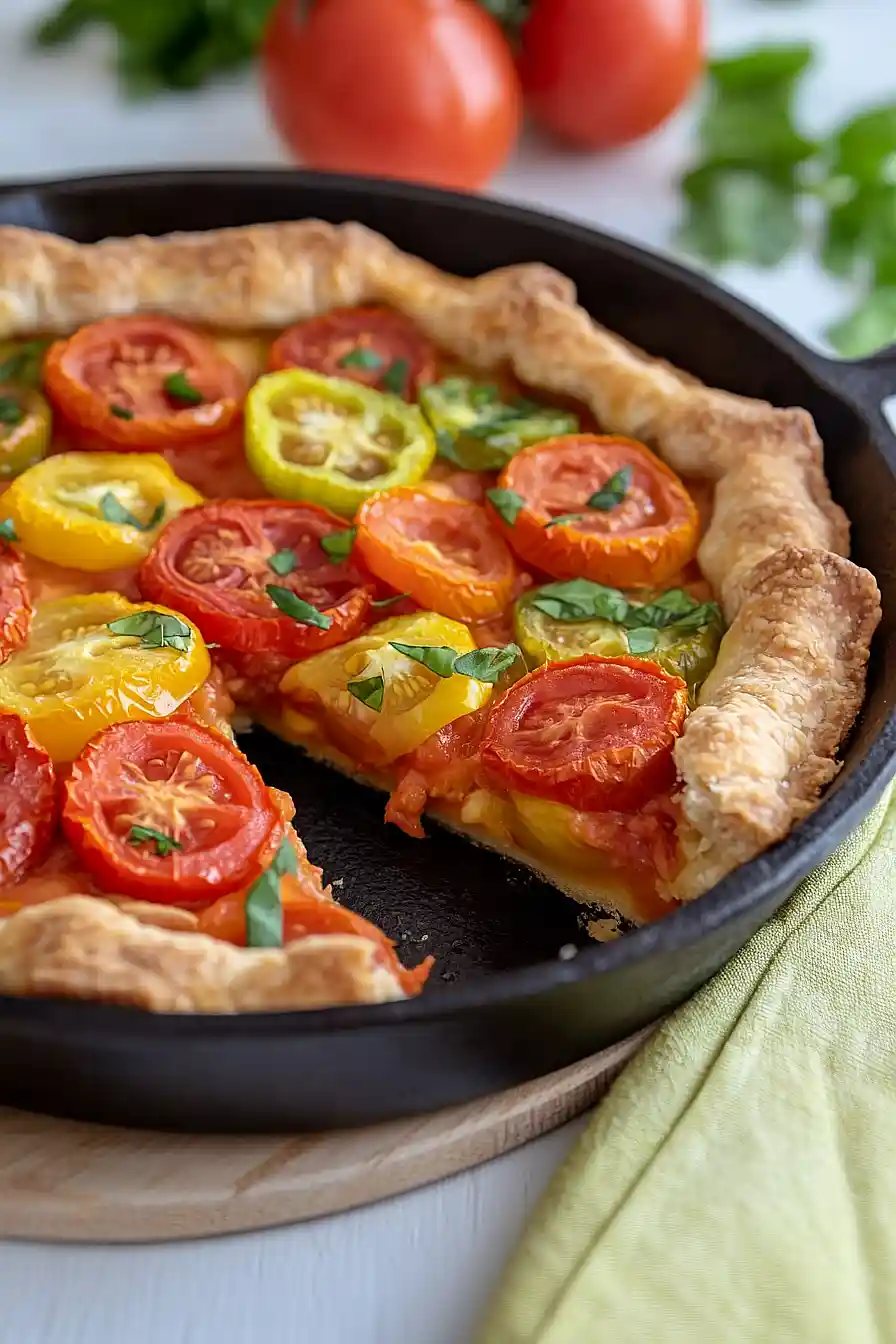 Classic Cast Iron Skillet Tomato Pie