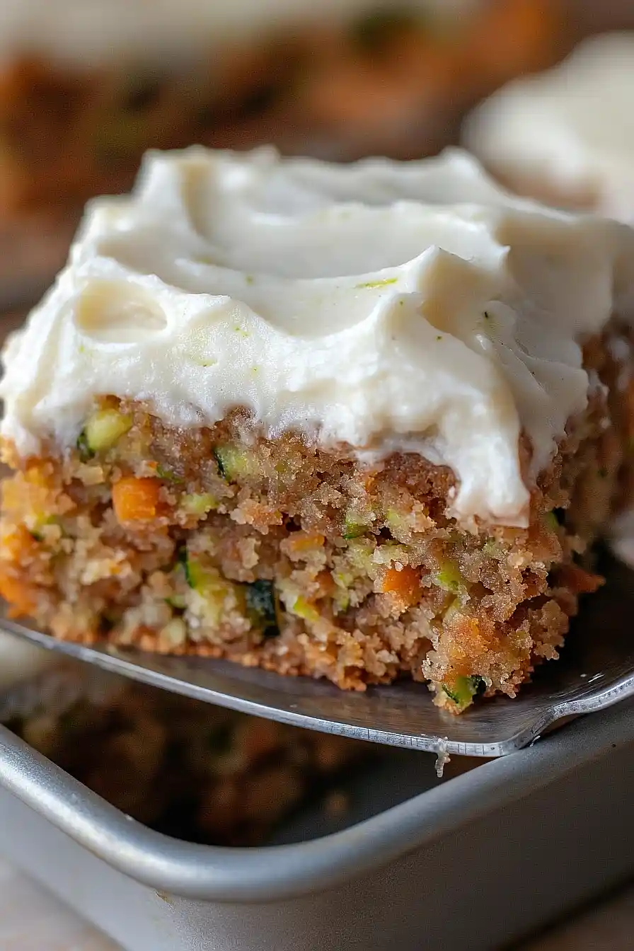 Creamy Topped Amish Zucchini Bars