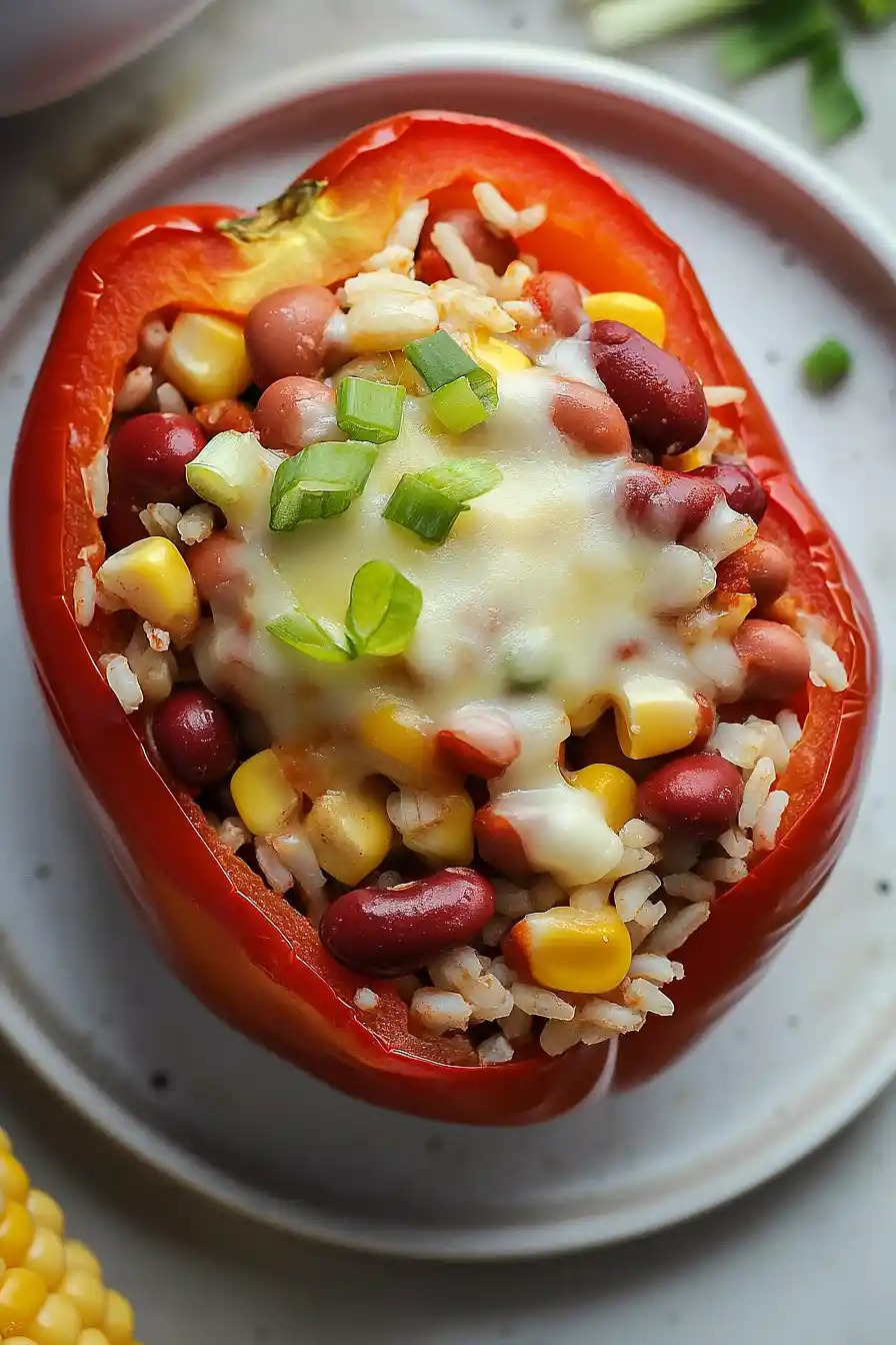 30-Minute Microwave Stuffed Bell Peppers