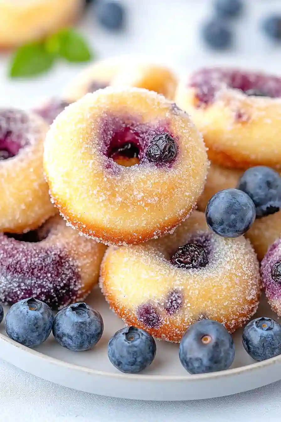 Easy Baked Blueberry Donut
