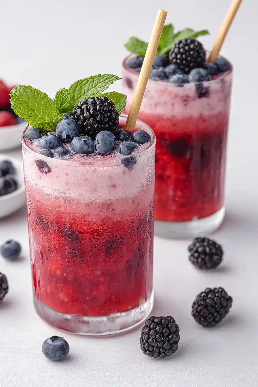 Simple Red White and Blue Mojitos