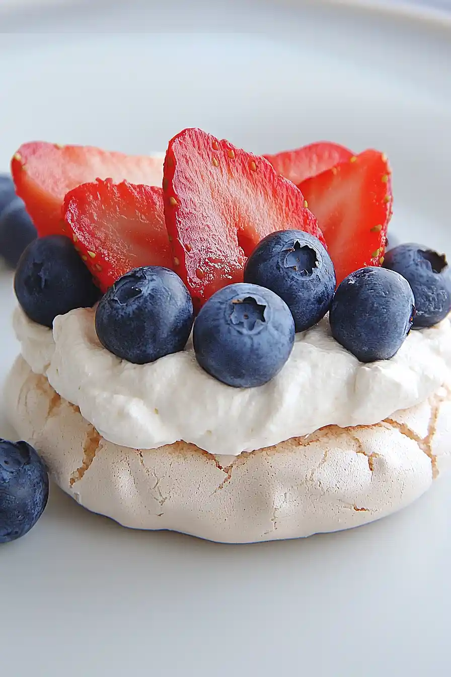 Fluffy Patriotic Mini Pavlovas