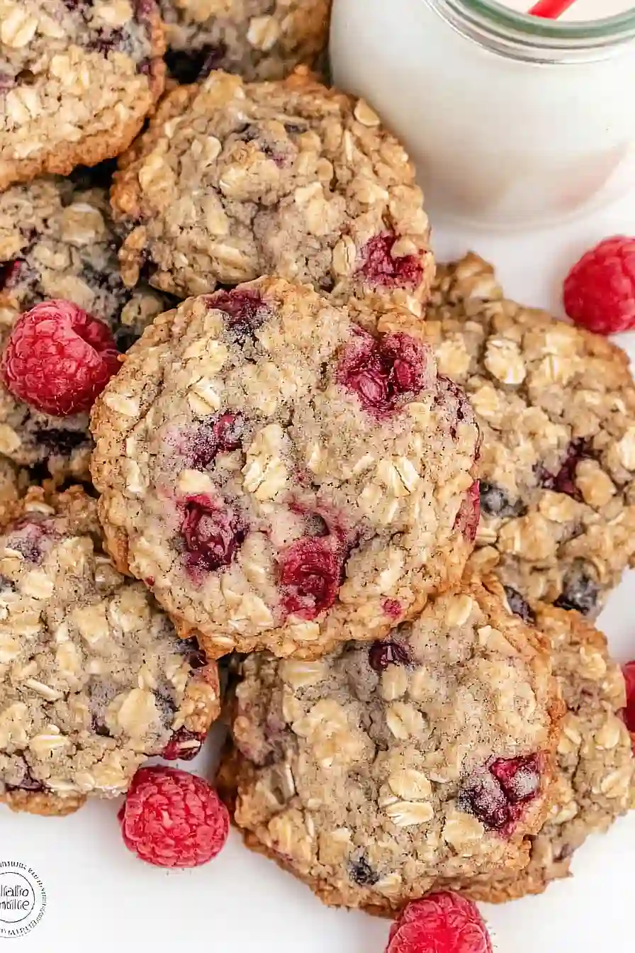 Tasty Raspberry Oatmeal Cookies