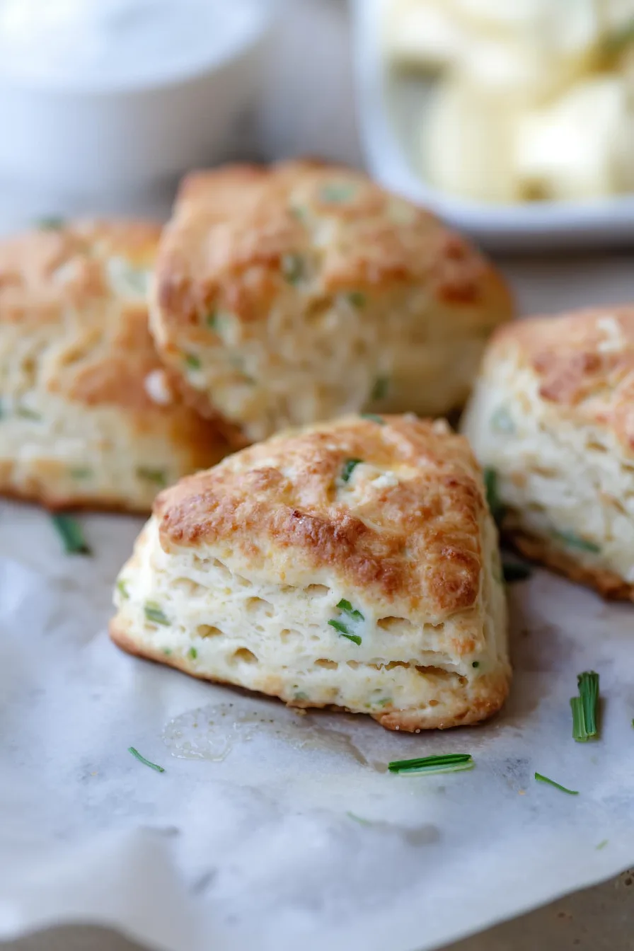 30-Minute Garlic Scapes Scones