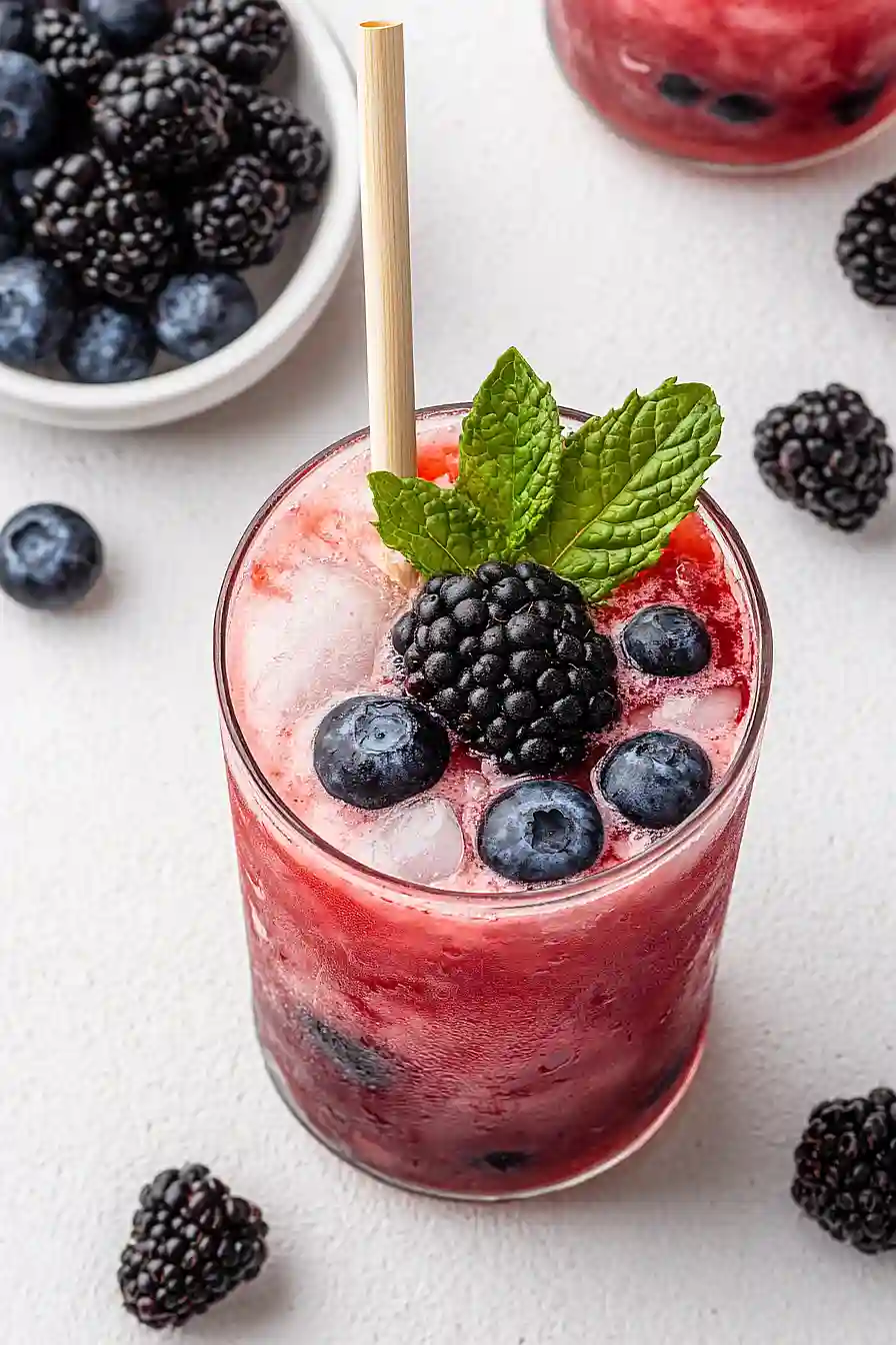 Simple Red White and Blue Mojitos