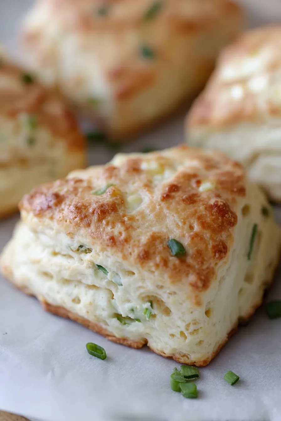 30-Minute Garlic Scapes Scones