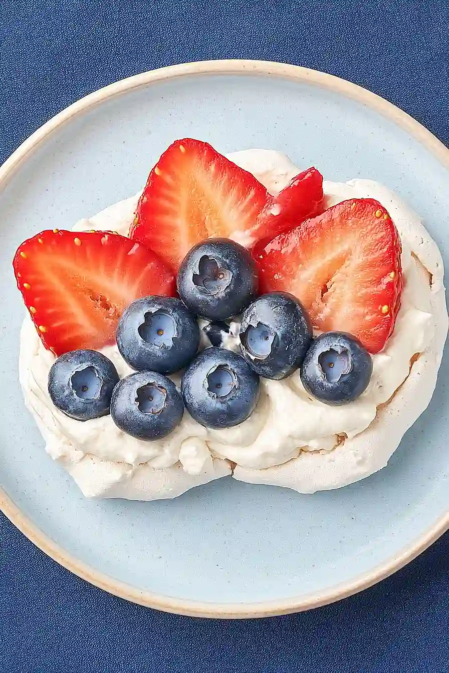 Fluffy Patriotic Mini Pavlovas