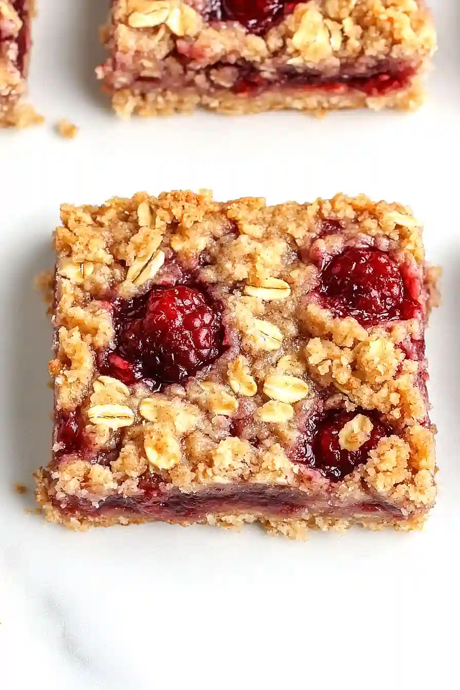 Delicious Raspberry Oatmeal Bars