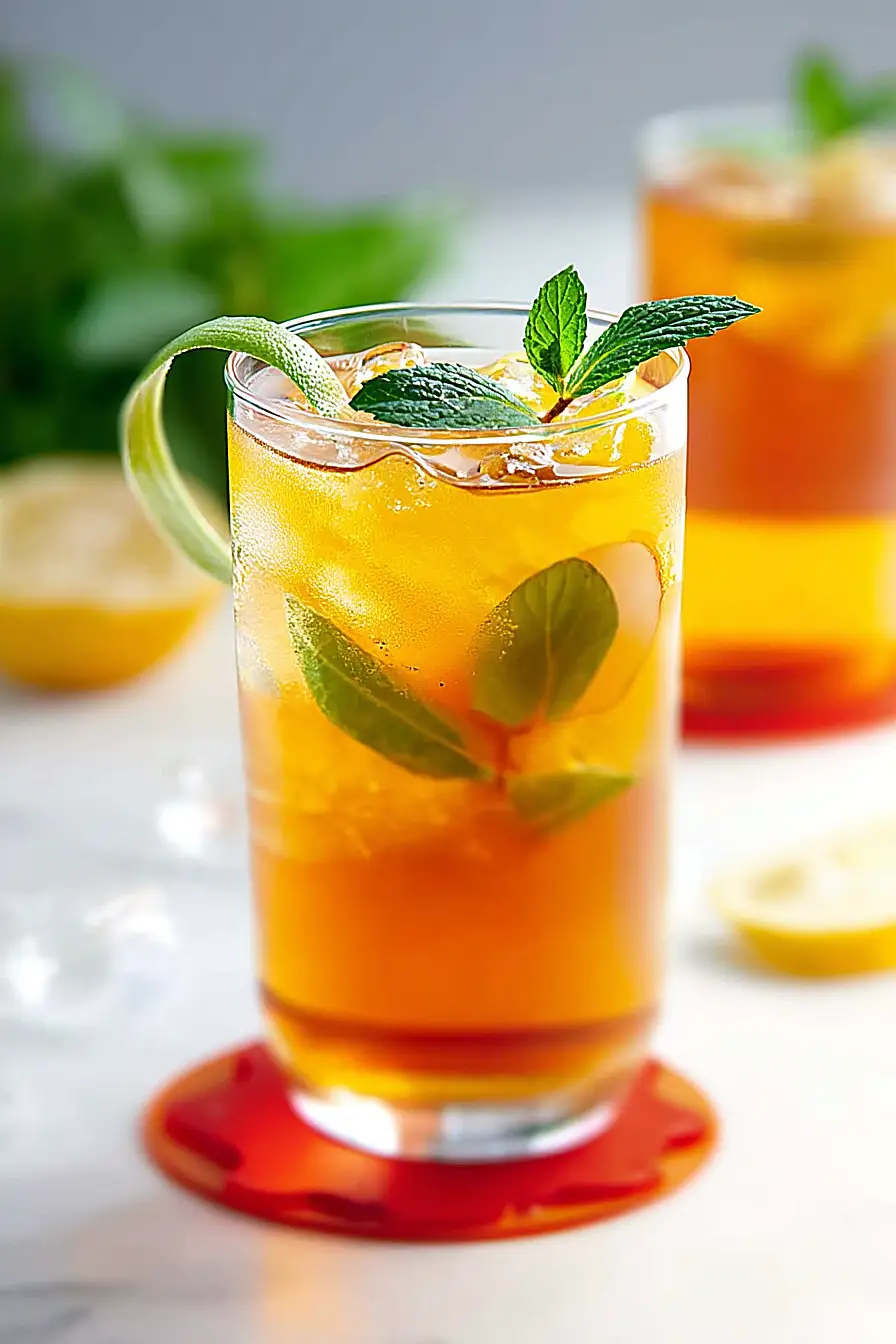 Cooling Summer Iced Tea Mocktail