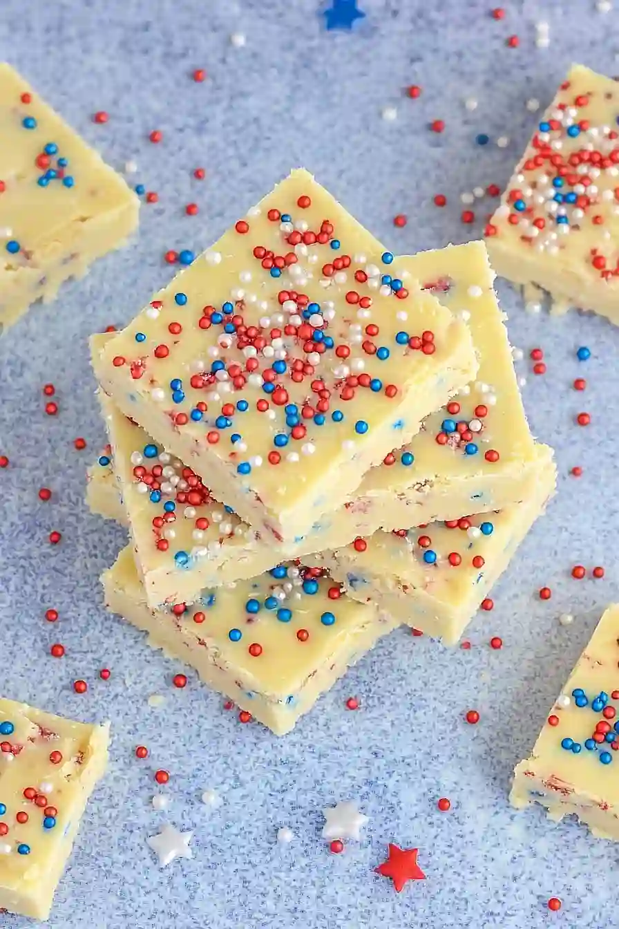 Rich Red White and Blue Fudge