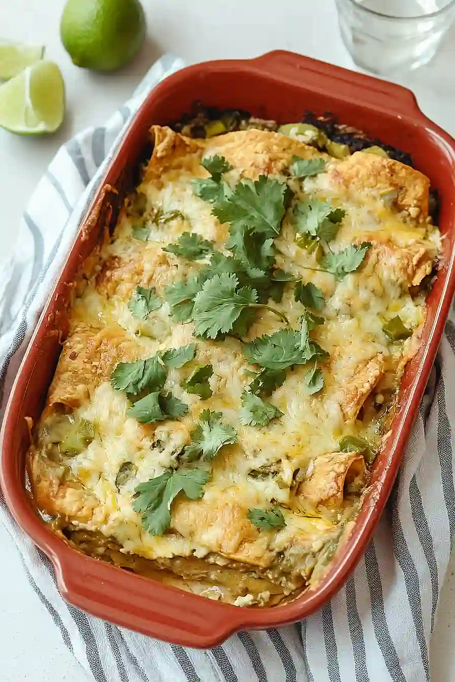 Tasty Cassava Hatch Chile Enchilada Pie