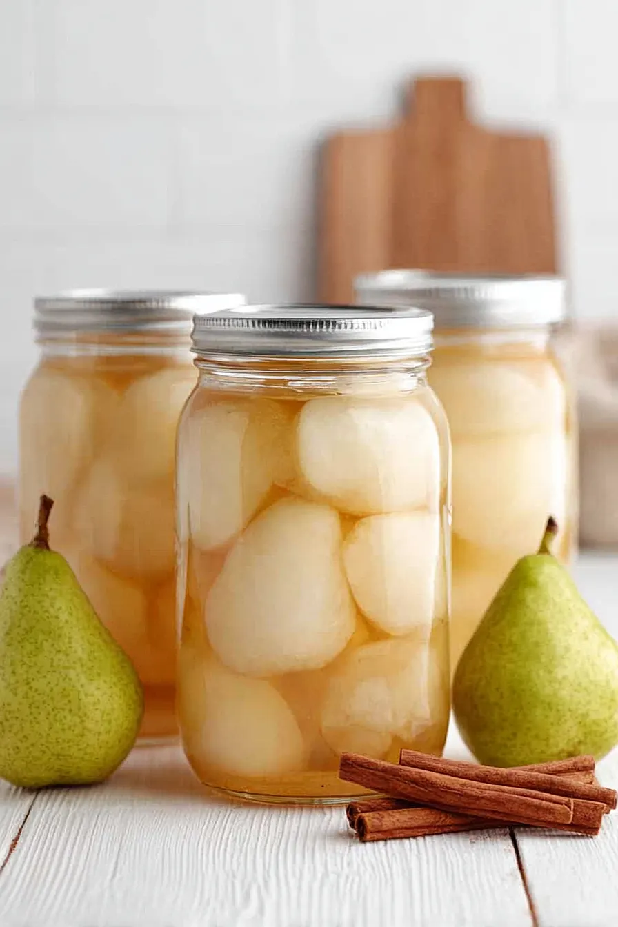 Simple Canning Pears in Heavy Syrup