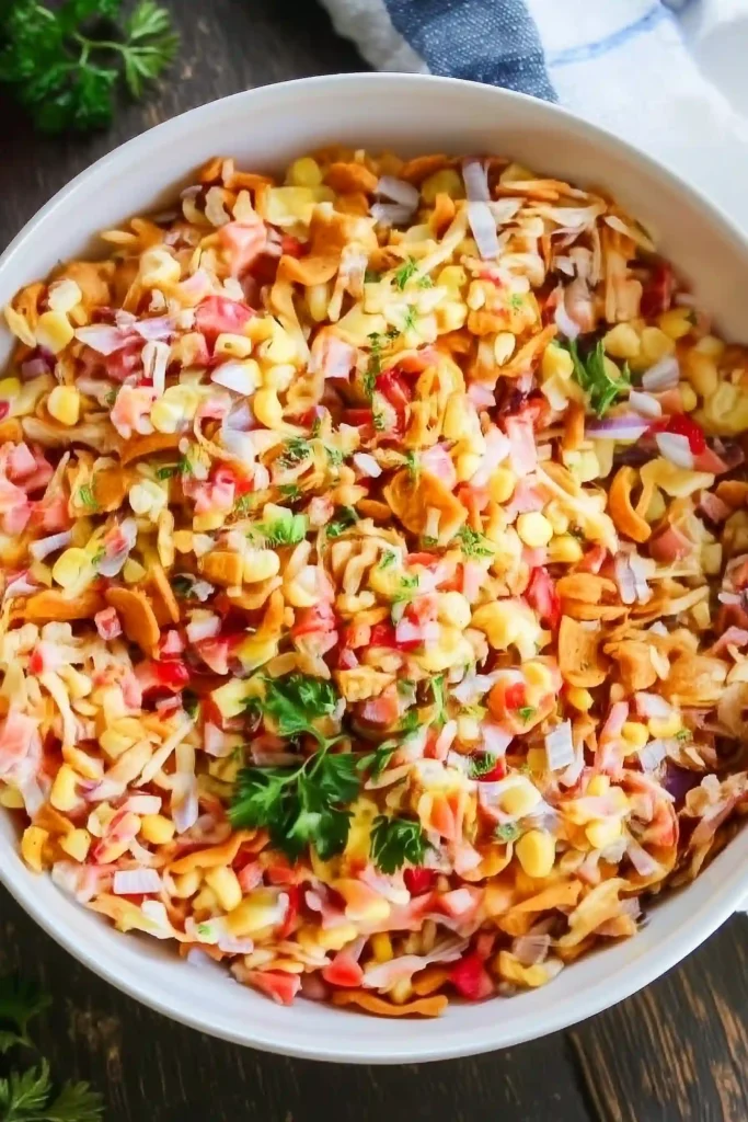 Cheesy Fritos Chili Cheese Corn Salad