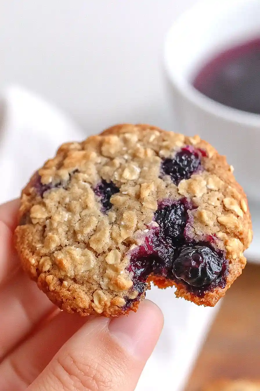 Soft Huckleberry Oatmeal Cookies