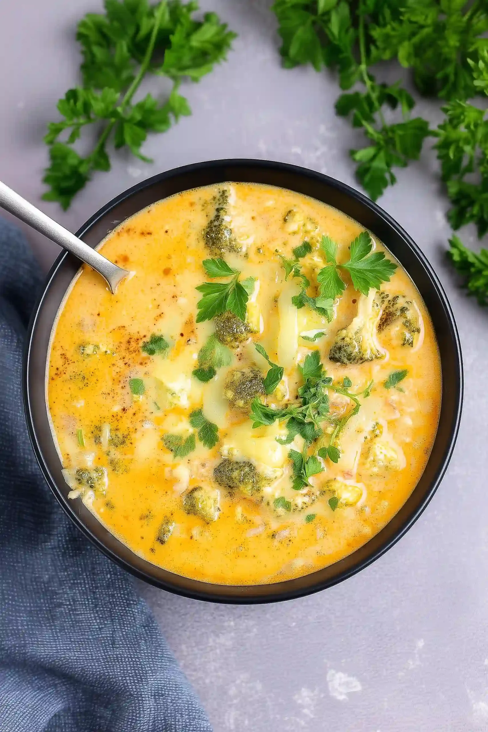 Thick Keto Broccoli Cheddar Soup